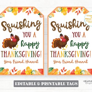 Squishing You a Happy Thanksgiving Tag Squishies Squish You Squishy Toy ...