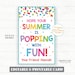 Hope Your Summer is Popping With Fun Card, Popcorn, Pop, Fidget, End of ...