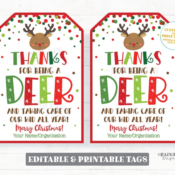 Reindeer Gift Tag - 60+ Gift Ideas for 2024