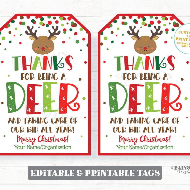 Reindeer Gift Tag - 60+ Gift Ideas for 2024