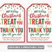 Christmas Treat Thank You Tag Holiday Appreciation Gift Tags | Etsy