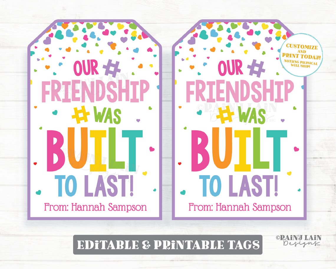 Our Friendship Was Built to Last Tag Building Blocks Puzzle - Etsy