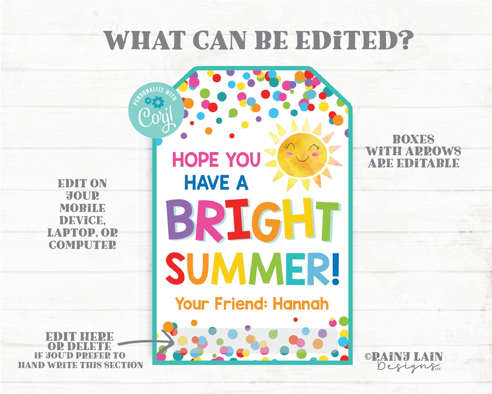 Hope You Have a Bright Summer Tags End of School Year Gift | Etsy