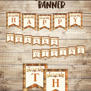 Happy Thanksgiving Banner, Printable Thanksgiving Banner, DIY ...