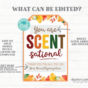 You Are Scent-sational Tag Fall Autumn Thanksgiving Gift Staff ...