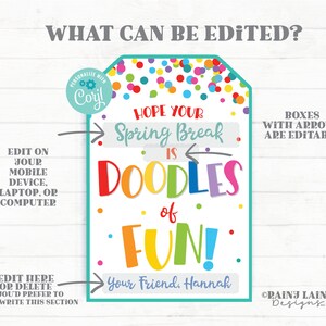 Doodles of Fun Tag Spring Break Sketch Game Drawing Pad Easter Gift ...