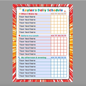 Editable Superhero Home School Schedule Printable Kids Schedule Daily ...