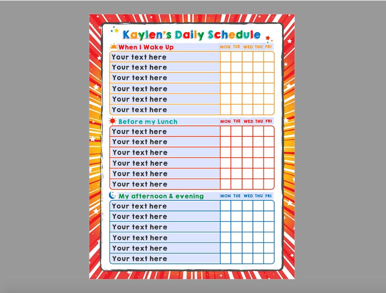 Editable Superhero Home School Schedule Printable Kids | Etsy