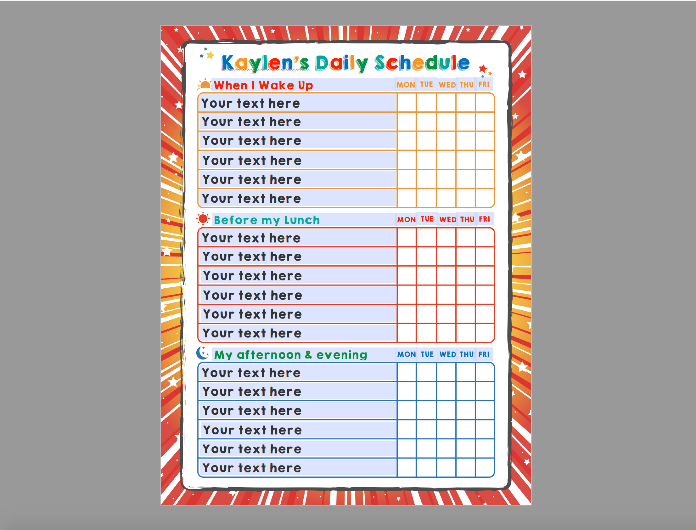 Editable Superhero Home School Schedule Printable Kids Schedule Daily ...