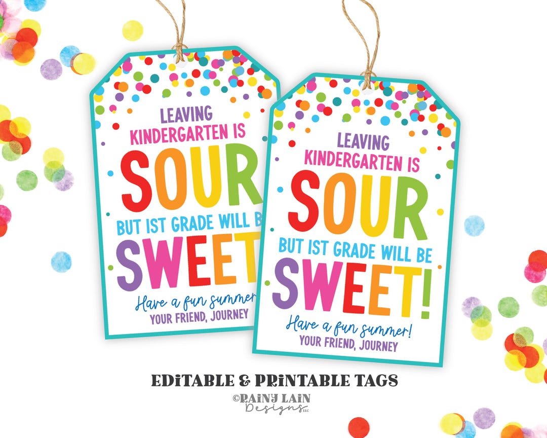 End of Year Student Gift Tag, End of School Year Tags, Sour Candy ...