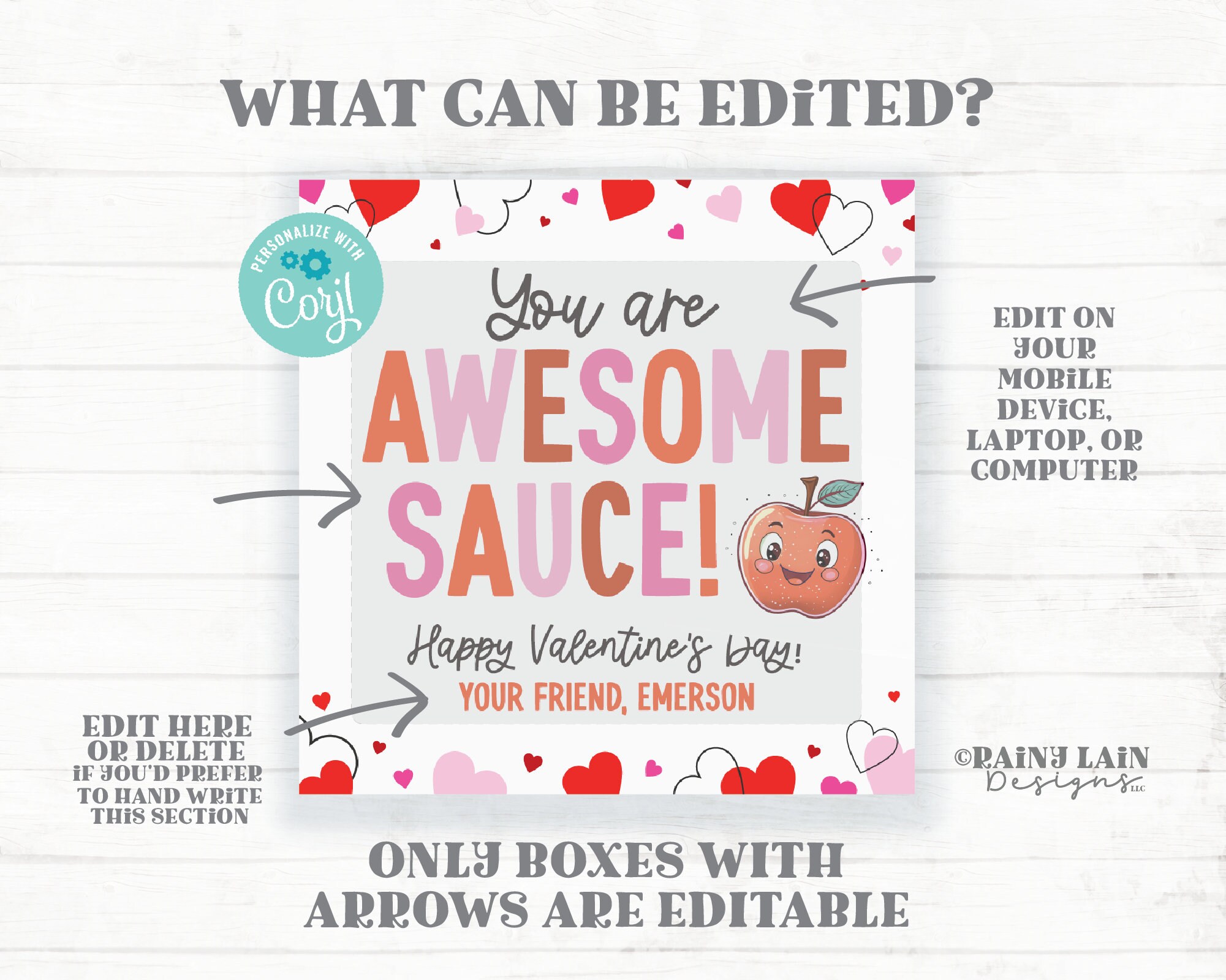Awesome Sauce Valentine, Applesauce Pouch, Apple Sauce Packet, Non ...