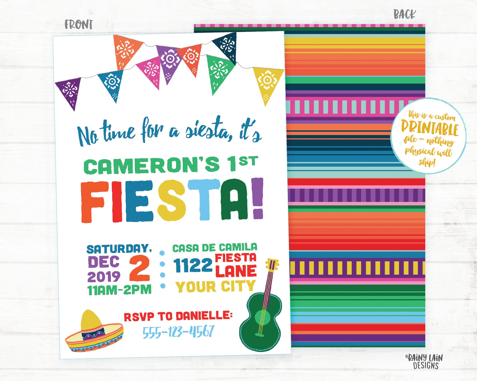 First Fiesta Invite 1st Birthday Fiesta Invitation Boy | Etsy