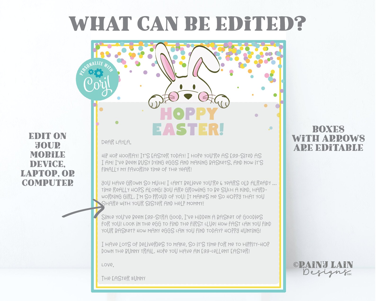 Easter Scavenger Hunt Easter Bunny Letter Easter Egg Hunt Bunny Clue ...