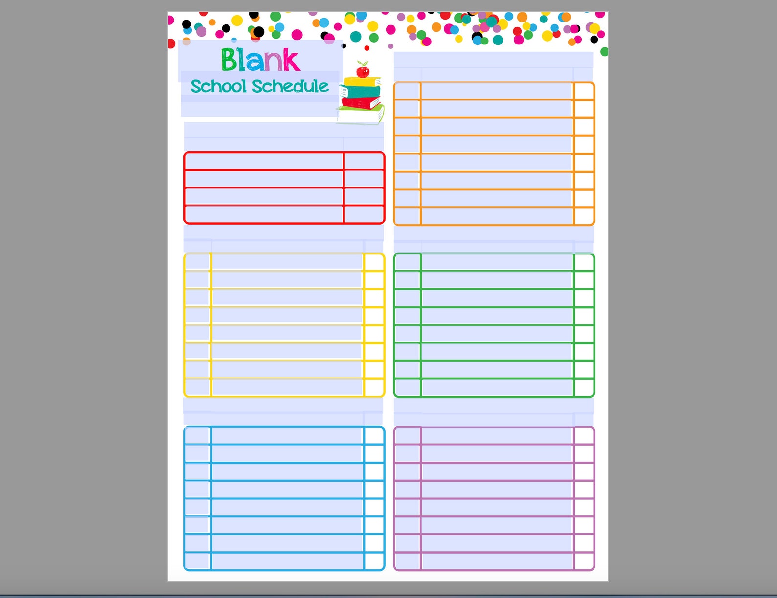 Printable Kids School Schedule Editable Home School Schedule | Etsy