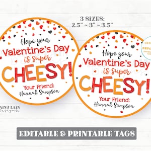 Cheesy Valentine Tag, Valentine's Day Super Cheesy, Cheese Crackers ...