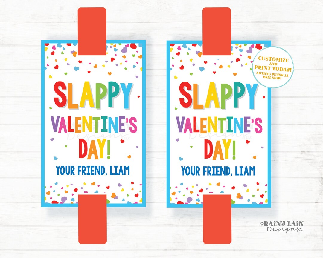 Slap Bracelet Valentine, Slappy Valentine's Day Tag, Slappy Valentine ...