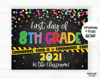 First Day 8th Grade Sign | Etsy