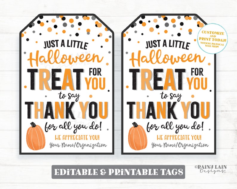 Halloween Treat for You to Say Thank You for All You Do - Etsy