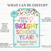 Bright School Year Printable Tag Lightbulb Welcome to 1st Grade First ...