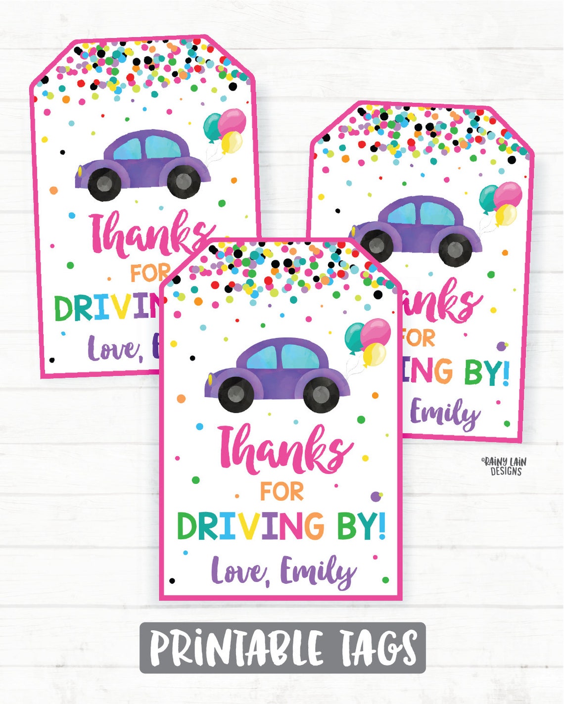 Drive by Birthday Tags Birthday Parade Girl Drive by Birthday - Etsy