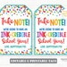 Take Note Ink-credible School Year Tag Notebook Editable First Day of ...