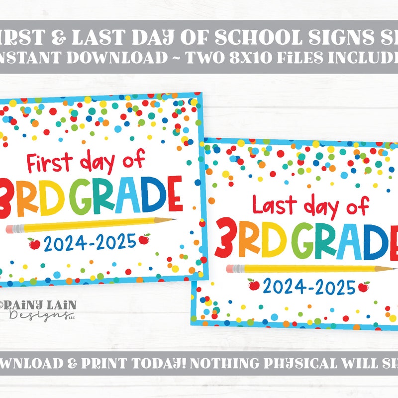3rd Grade Sign - Etsy