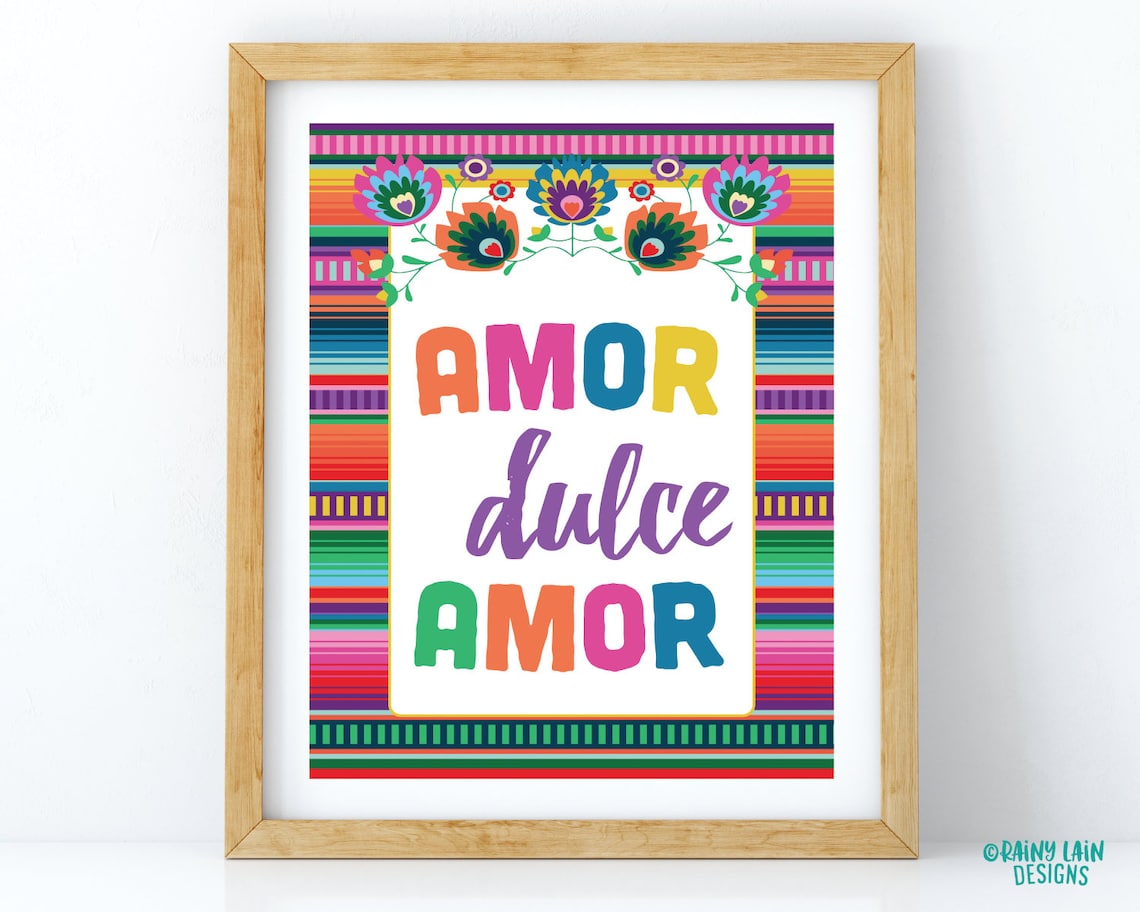 Amor Dulce Amor Sign Love Sweet Love El Amor is Dulce Love - Etsy