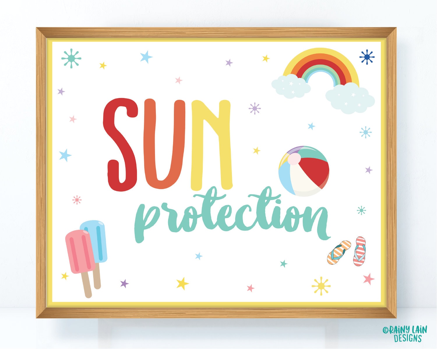 Sun Protection Sign Sunscreen Sign Summer Party Sign Pool - Etsy