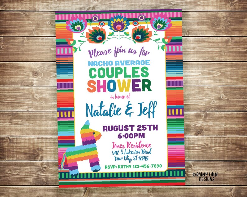Fiesta Couples Shower Invitation Couples Shower Fiesta - Etsy