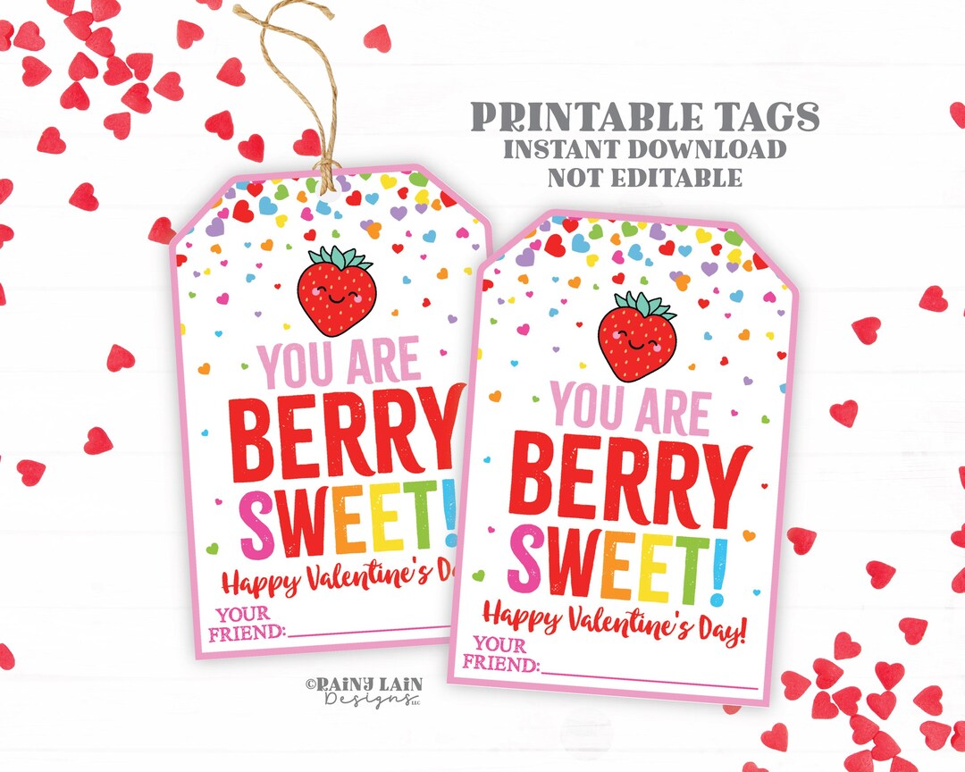 Berry Sweet Fruit Snacks Valentine, Fruit Strip, Berry Valentine's Day ...