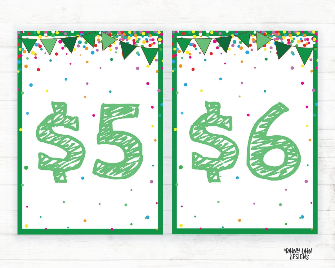 Cookie Price Signs, Bake Sale Cookie Pricing Signs, Cookie Booth Signs ...