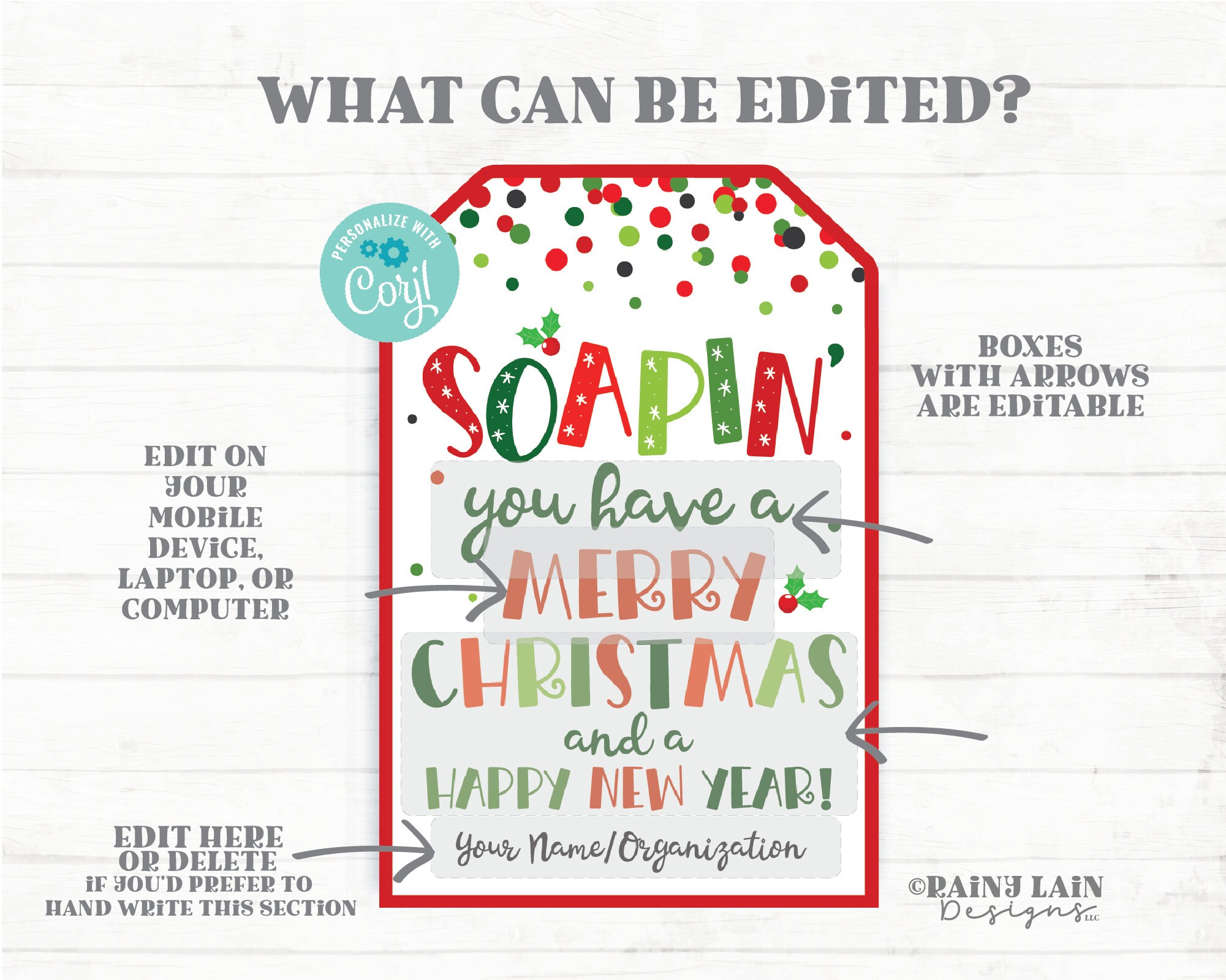 Soapin You Have a Merry Christmas Tags Holiday Soap Gift Appreciation ...