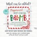 Editable Cocoa Bomb Tags, Peppermint Hot Chocolate Bomb Tags, Christmas ...