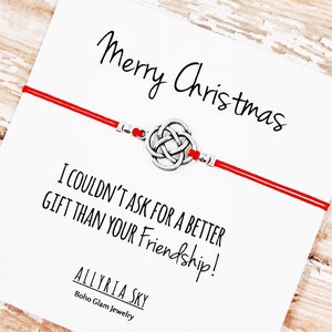 Christmas Friendship Bracelet | Christmas Gift | Best Friend Bracelet ...