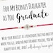 Friendship Bracelet With Bonus Daughter Graduation Card | Bonus ...