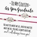 Set of Two Friendship Bracelets With Cousin Graduation Card - Etsy