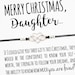 Friendship Bracelet With "merry Christmas, Daughter" Card | Daughter ...