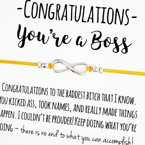 Gift Bracelet With proud of You Card Good Job - Etsy