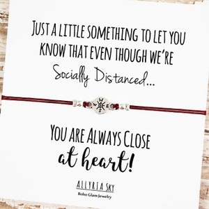Best Friend Gift Bracelet With Social Distance Card | Miss You ...