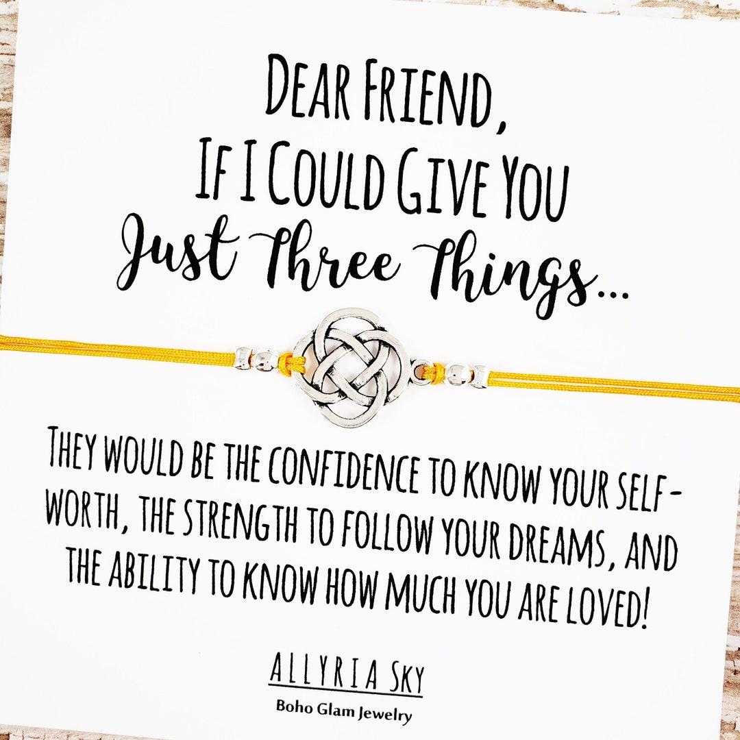 Best Friend Bracelet With "dear Friend" Card, Best Friend Gift, Friends ...