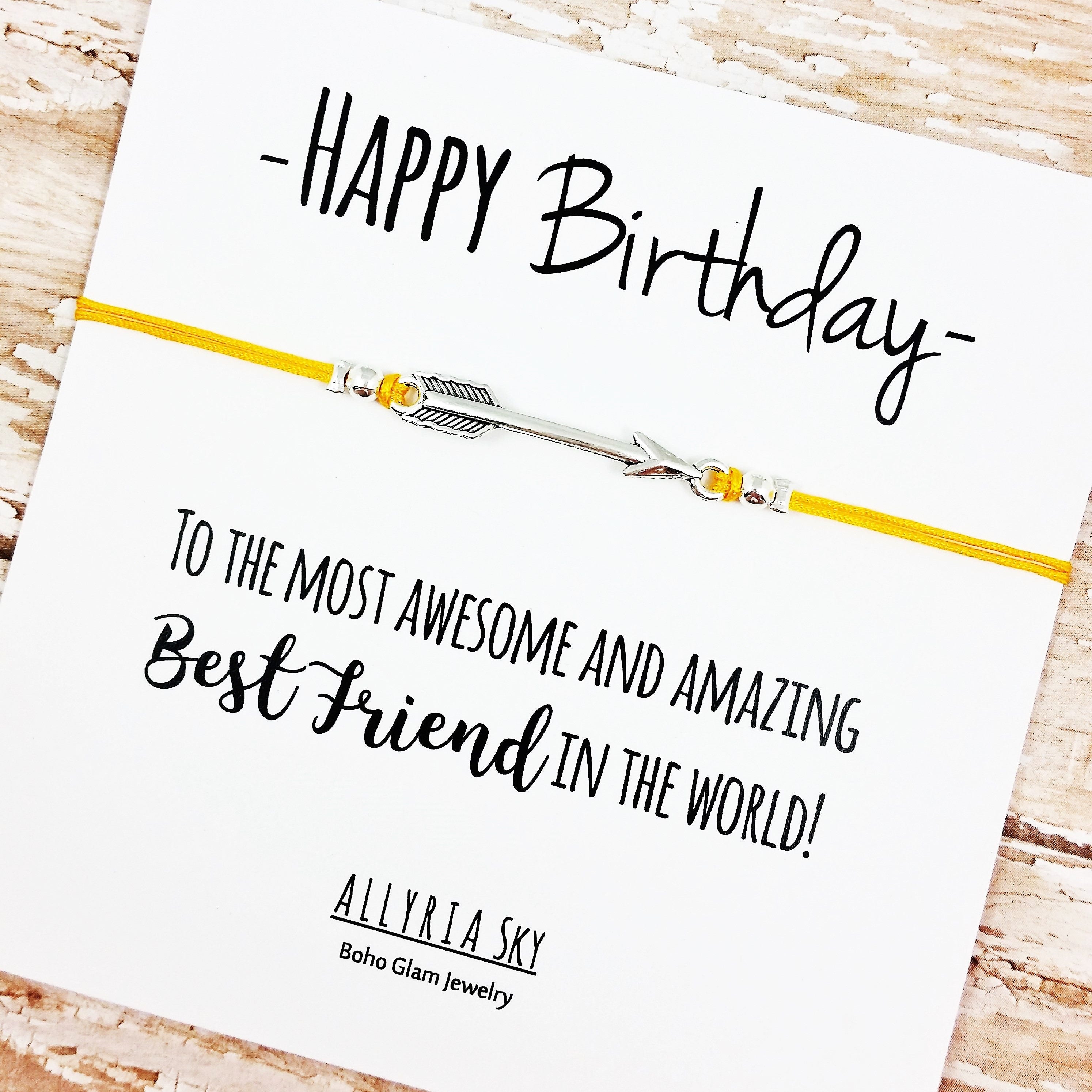 Friendship Bracelet With happy Birthday Card | Etsy