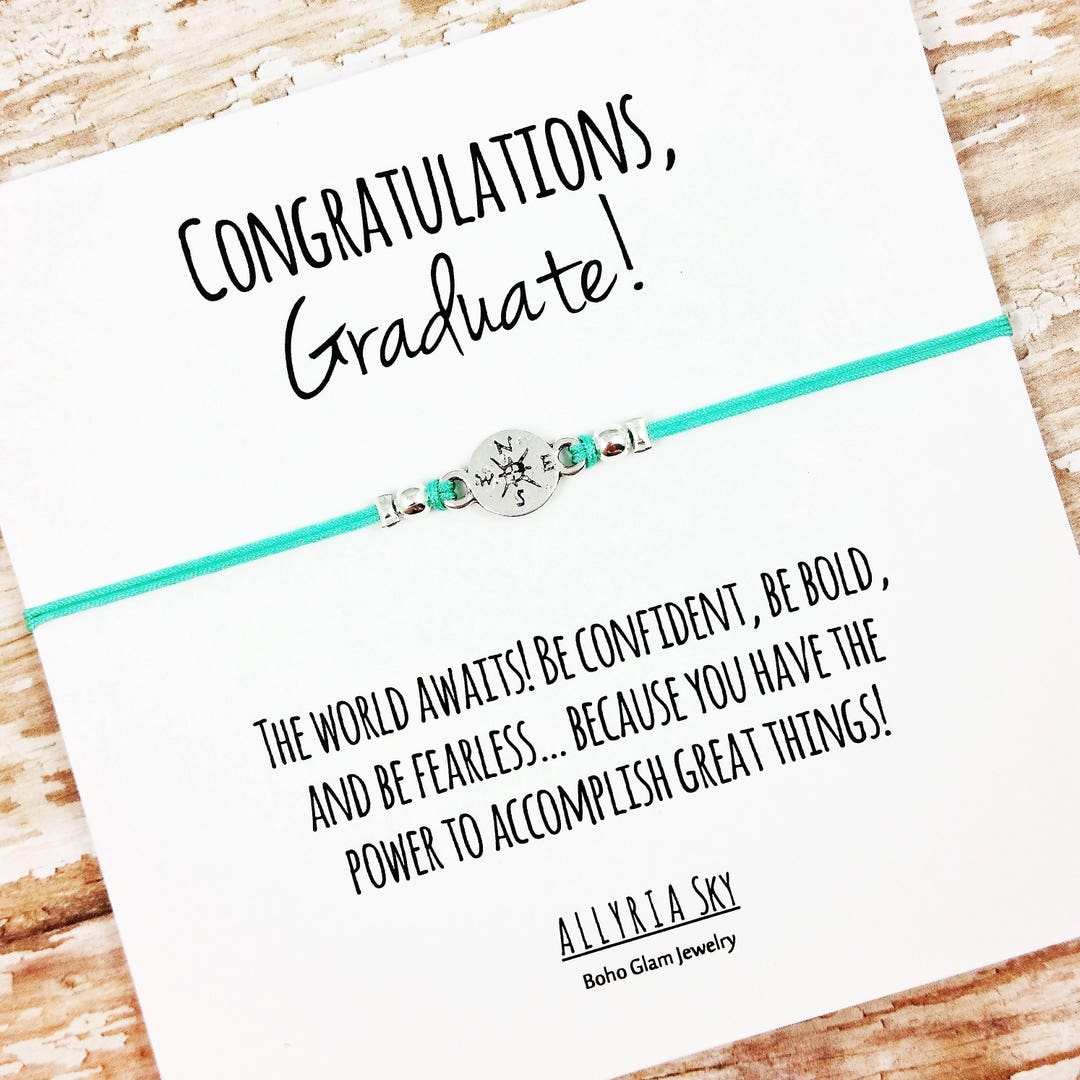 Charm Friendship Bracelet With "congratulations Graduate" Card | School ...