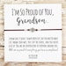 Gift Bracelet With "proud of You Grandson" Card, Grandson ...