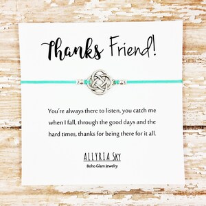 Friendship Bracelet | Friend Thank You Card | Best Friend Bracelet ...
