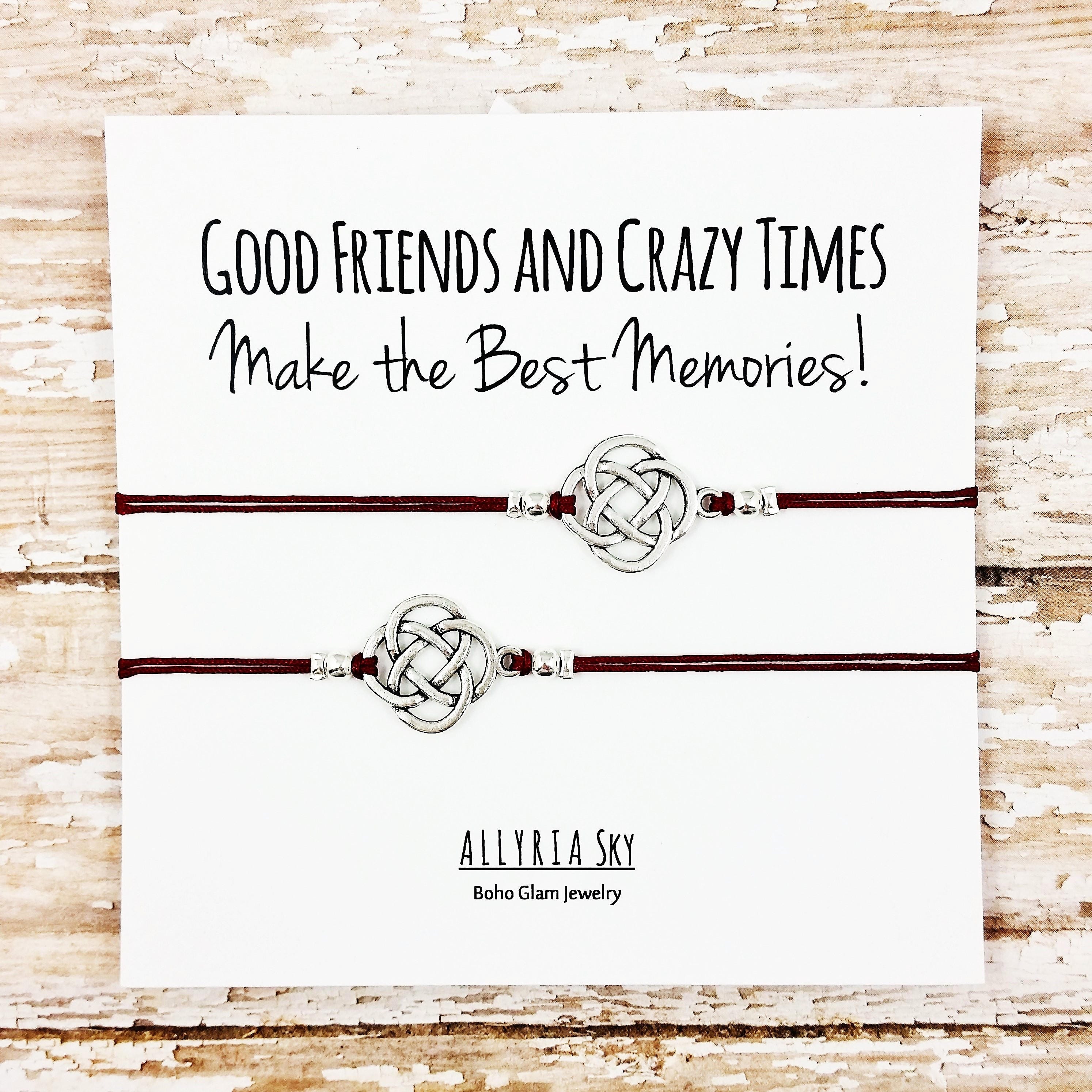 Set of Two Friendship Bracelets With good Friends and | Etsy