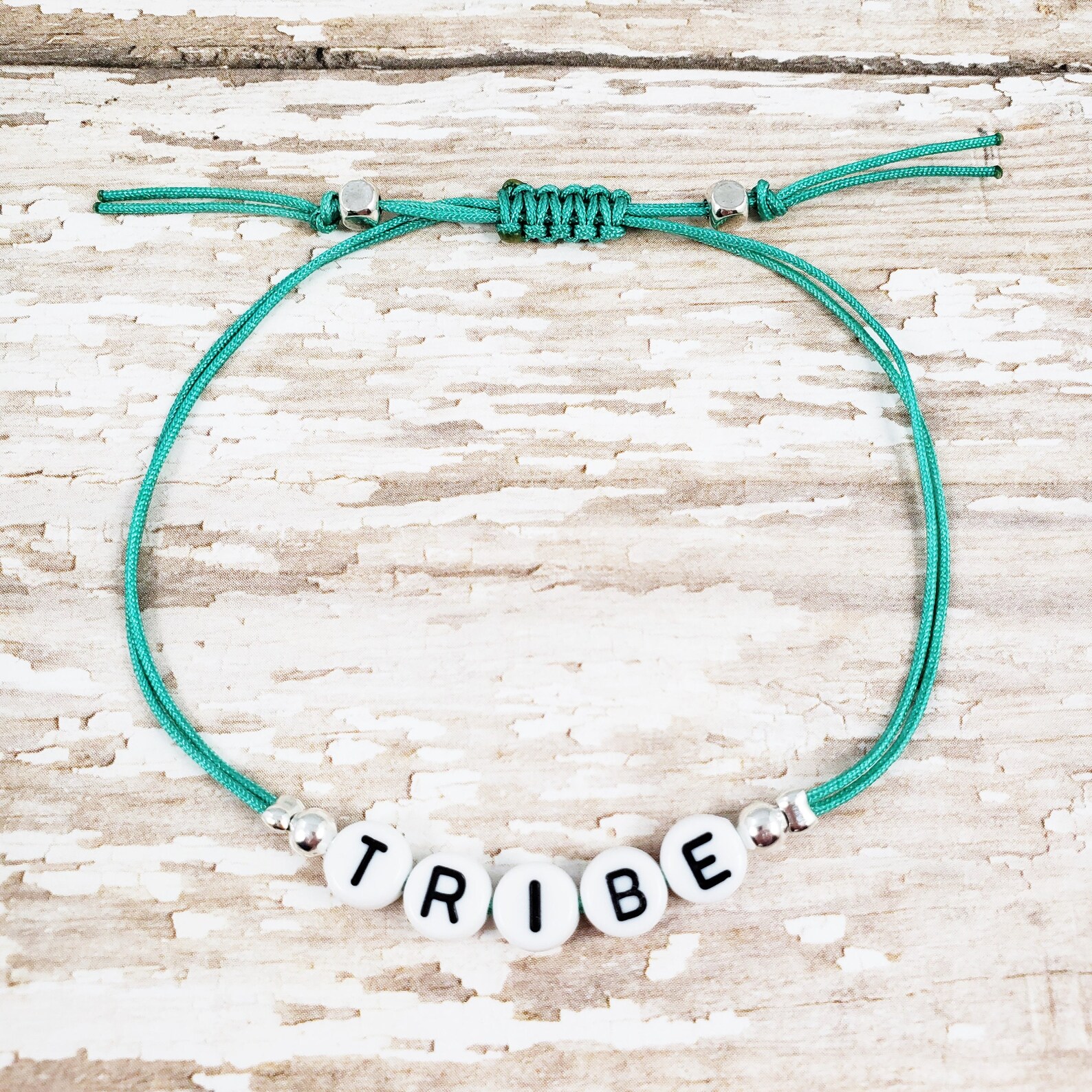 Tribe Letter Bracelet and Card, Tribe Word Bracelet, Best Friend Gift ...
