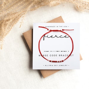 Fierce Morse Code Bracelet, Fierce Friendship Bracelet, Support Gift ...