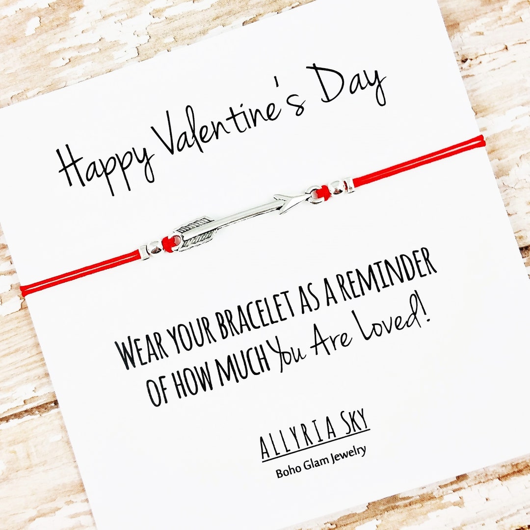 Charm Friendship Bracelet With "happy Valentine's Day" Card | BFF, Best ...