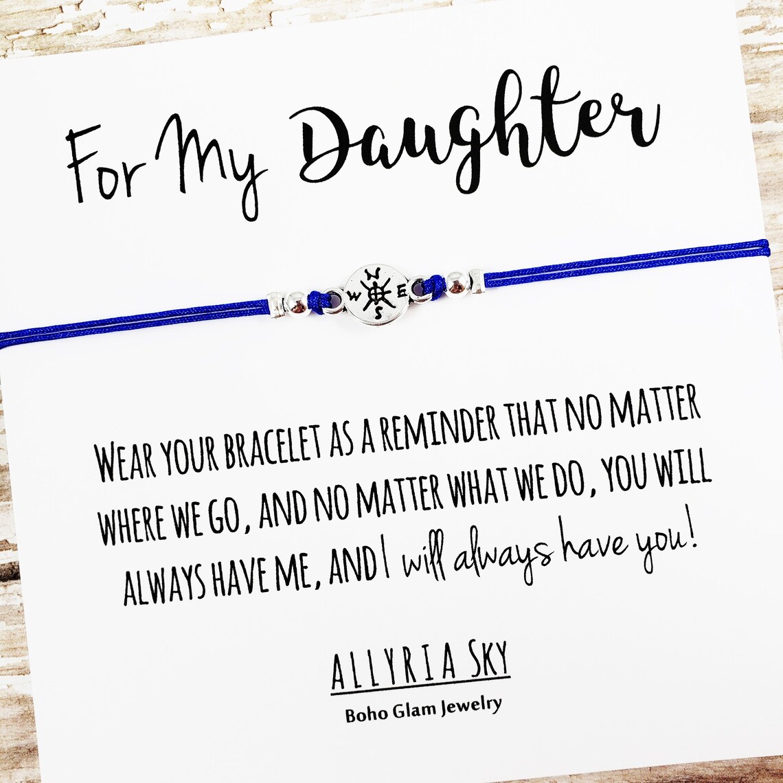 Friendship Bracelet With for My Daughter Card - Etsy