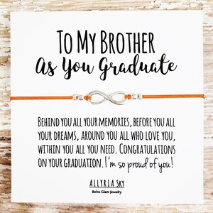 Friendship Bracelet With Brother Graduation Card, Brother Graduation ...
